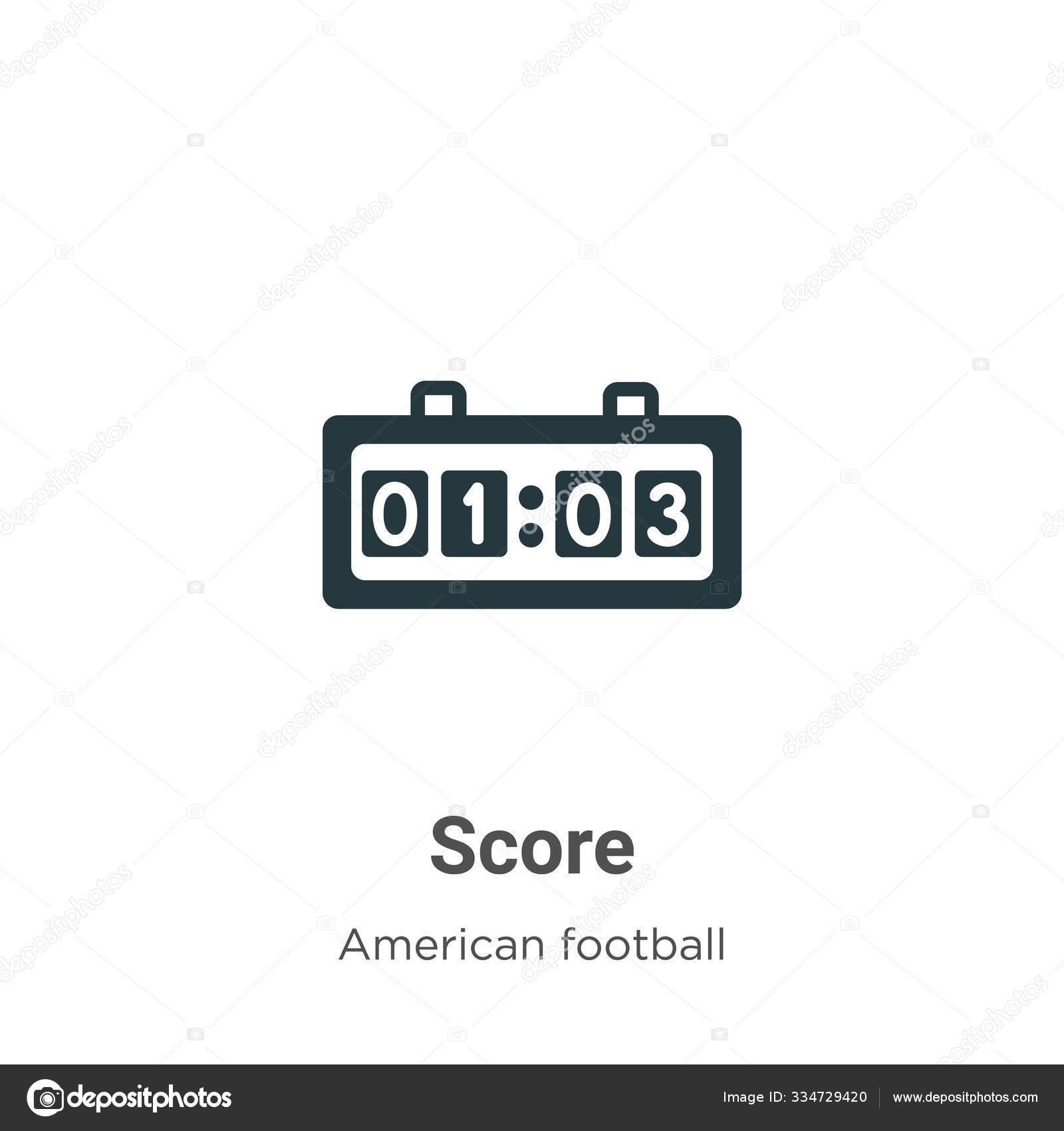 Score Vector Icon White Background Flat Vector Score Icon Symbol Stock ...