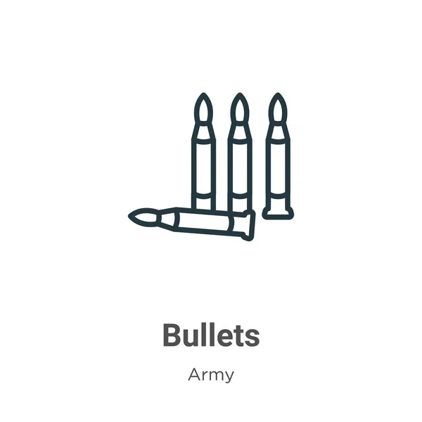 Two bullets outline vector icon. Thin line black two bullets icon, flat vector simple element ...