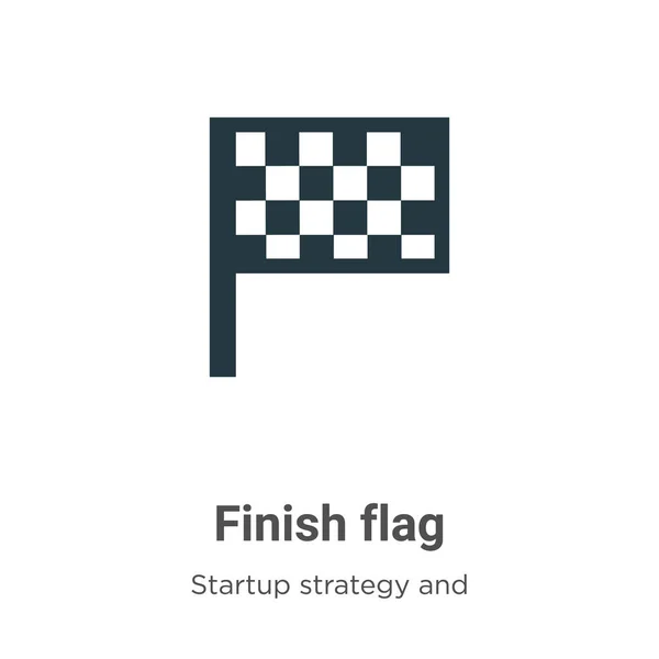 Finish flag vector icon on white background. Flat vector finish flag ...