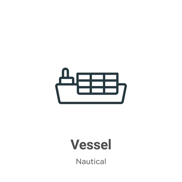 Vessel Icon Vessel Linear Symbol Design Nautical Collection Simple ...