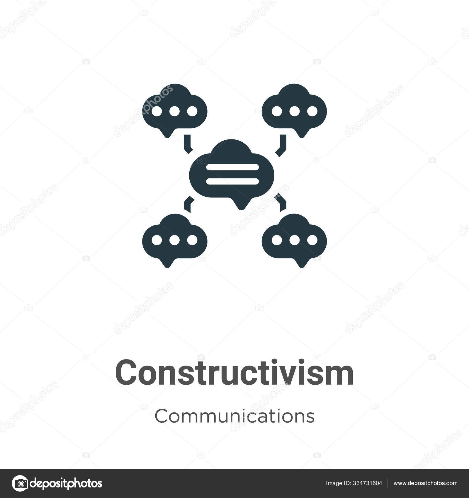 Constructivism Vector Icon White Background Flat Vector Constructivism ...