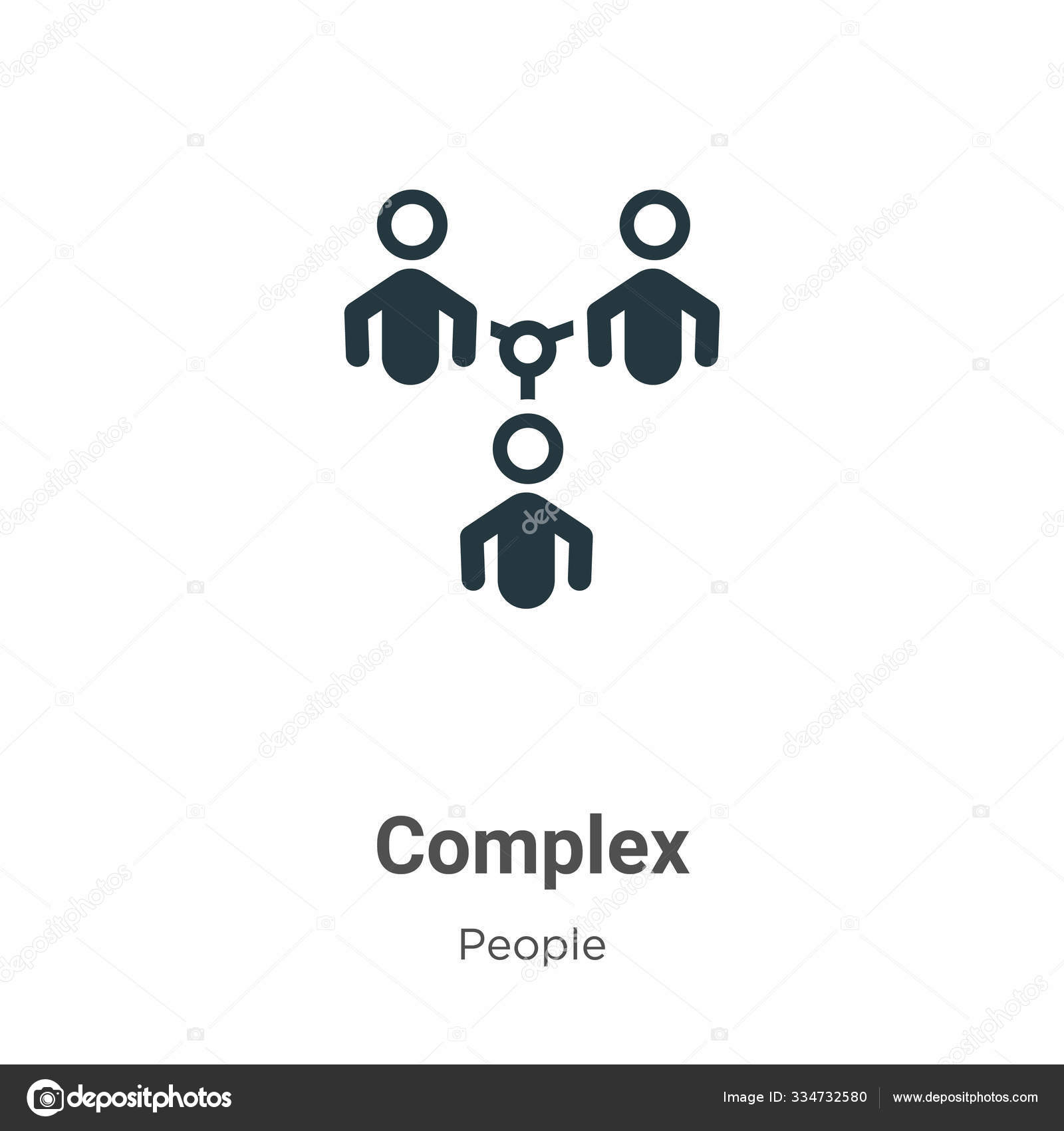Complex Vector Icon White Background Flat Vector Complex Icon Symbol ...
