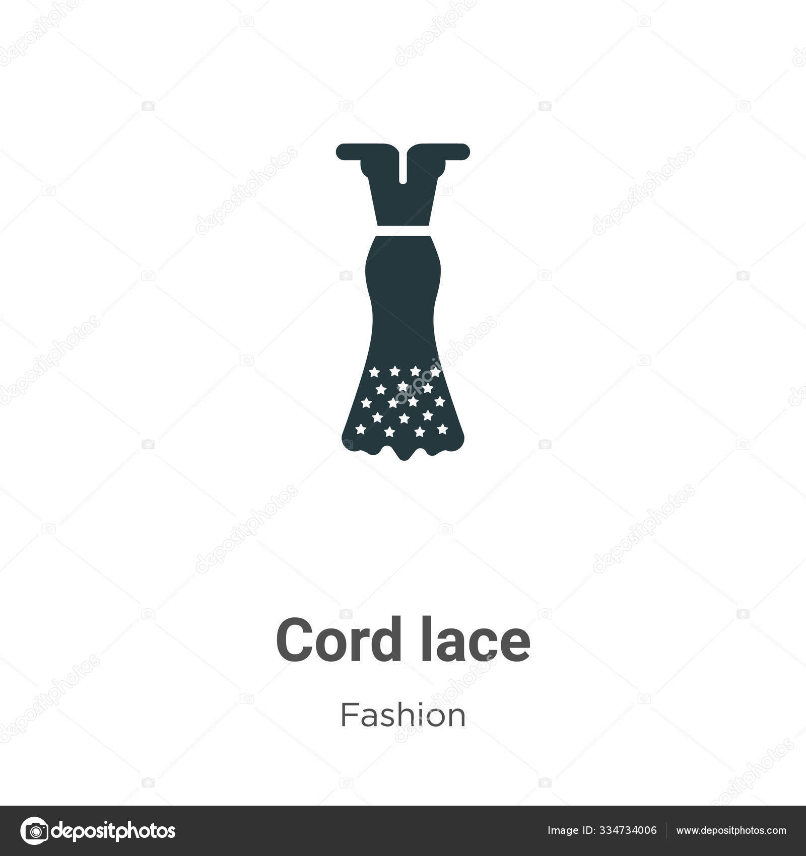 Cord Lace Vector Icon White Background Flat Vector Cord Lace Stock ...