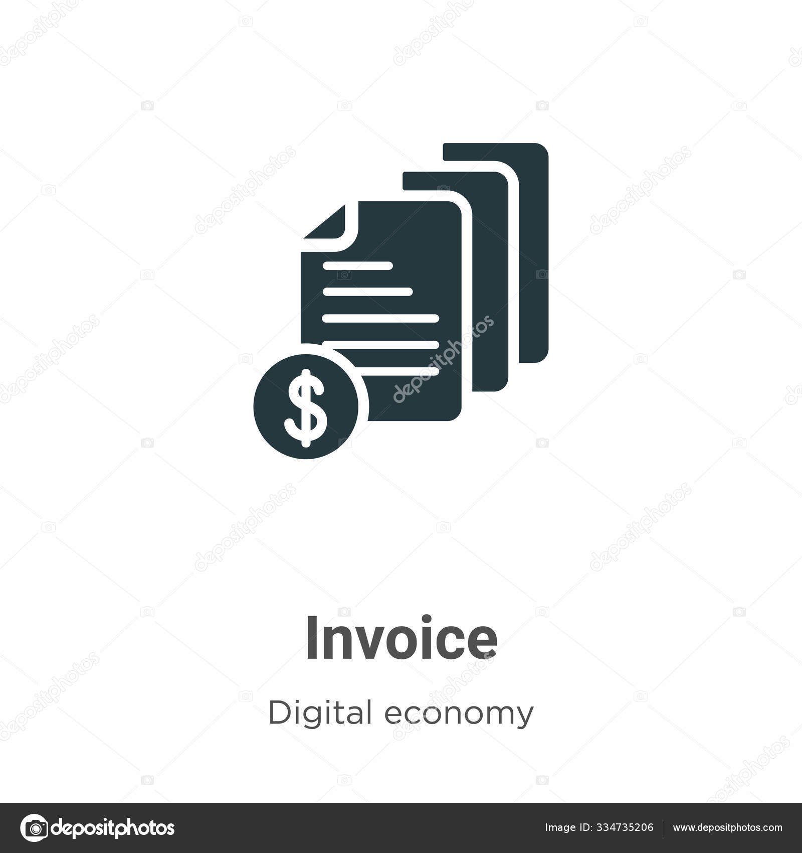 Flat Invoice Icon
