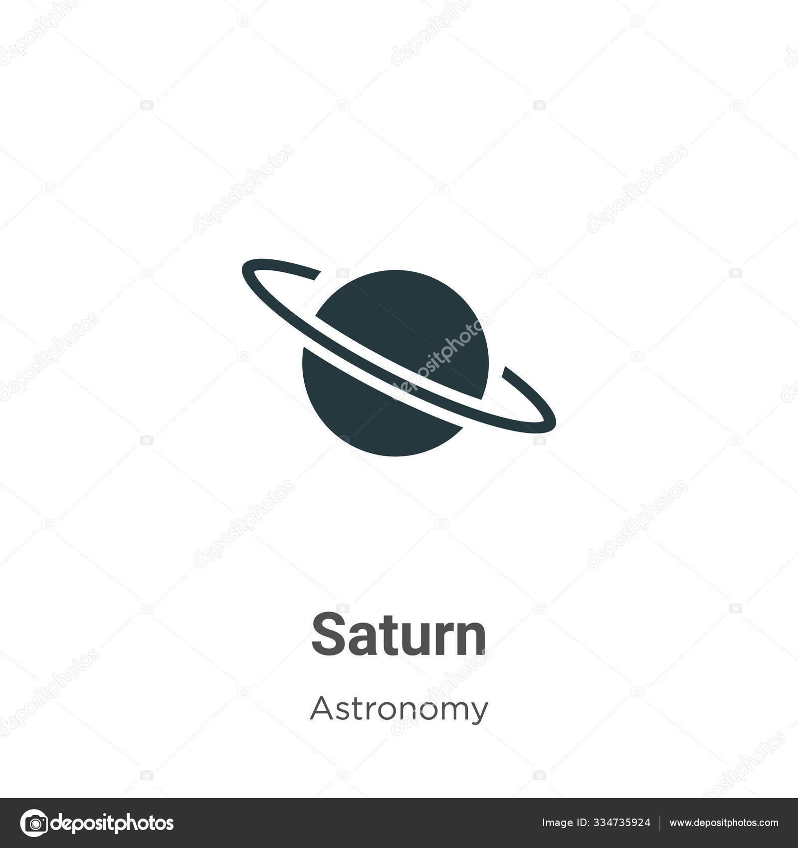 Saturn Vector Icon White Background Flat Vector Saturn Icon Symbol ...