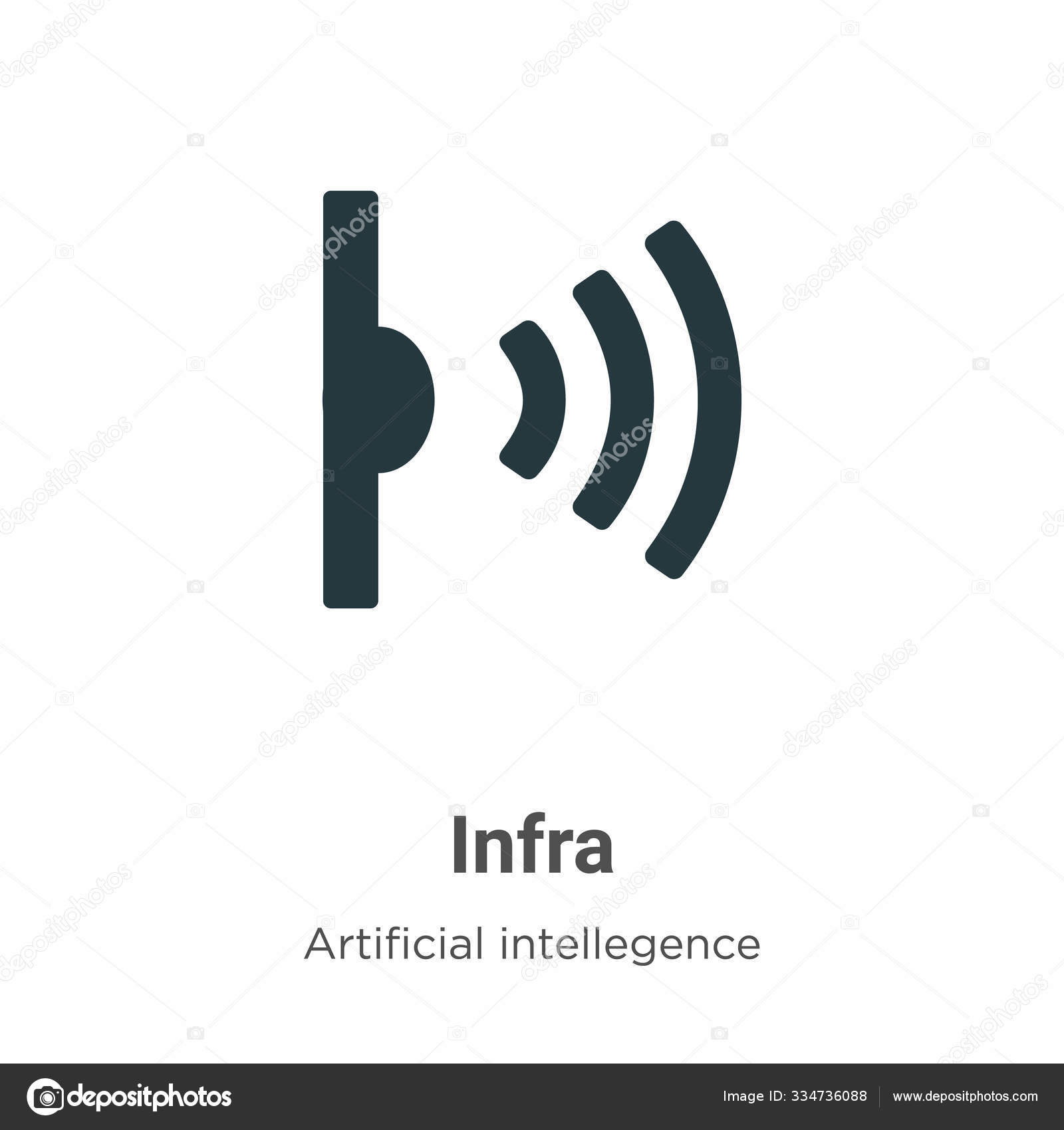 Infrared Vector Icon White Background Flat Vector Infrared Icon Symbol ...