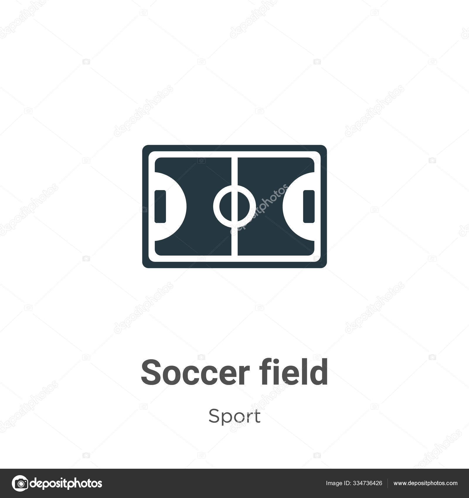 Soccer Field Vector Icon White Background Flat Vector Soccer Field ...