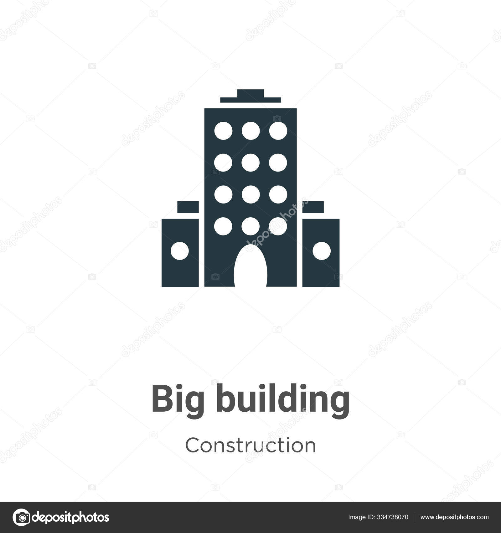 Big Building Vector Icon White Background Flat Vector Big Building ...