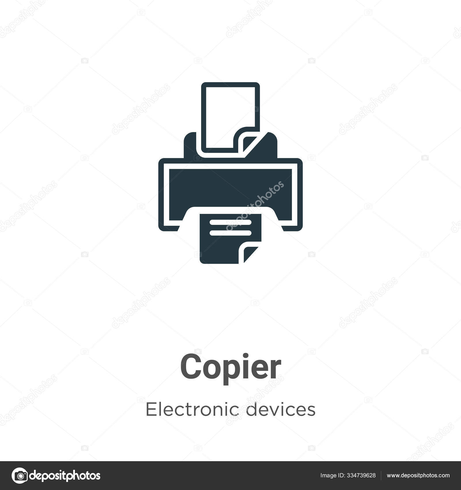 Copier Vector Icon White Background Flat Vector Copier Icon Symbol Stock Vector by ©Digital ...