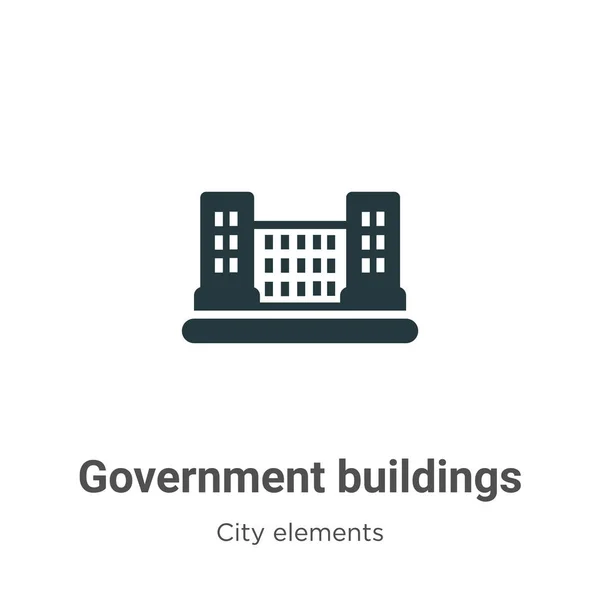 Goverment Building Vector Icon White Background Flat Vector Goverment ...