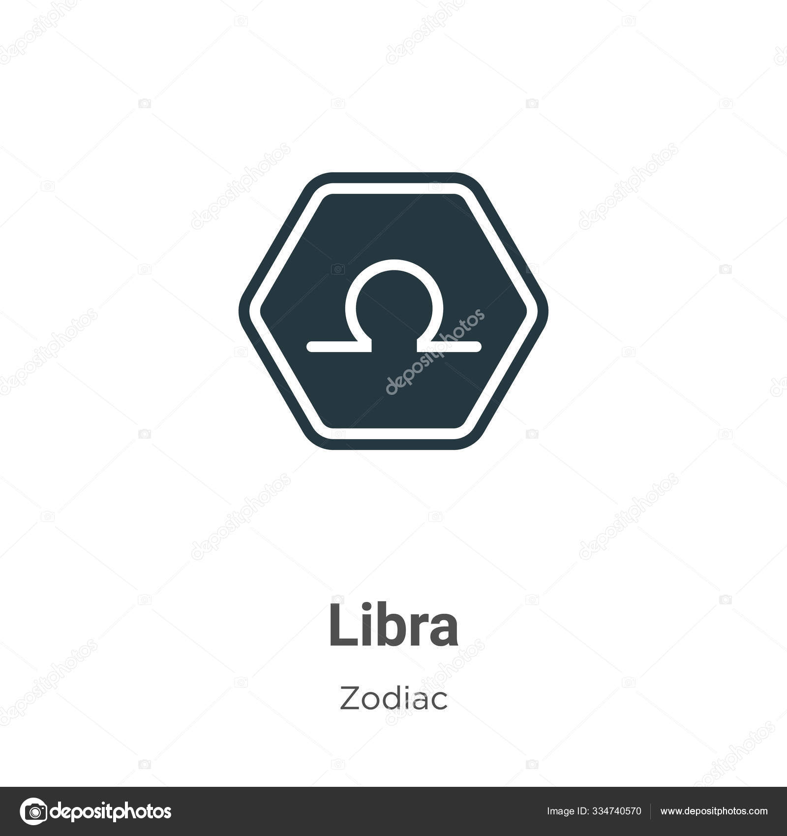 Libra Vector Icon White Background Flat Vector Libra Icon Symbol Stock ...