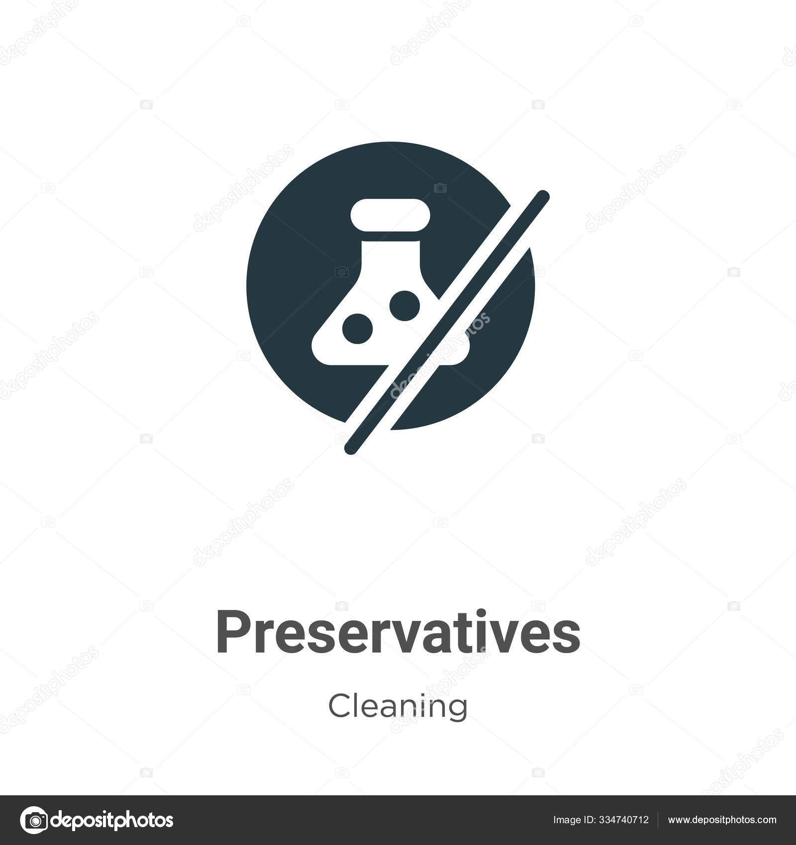 Preservatives Vector Icon White Background Flat Vector Preservatives ...