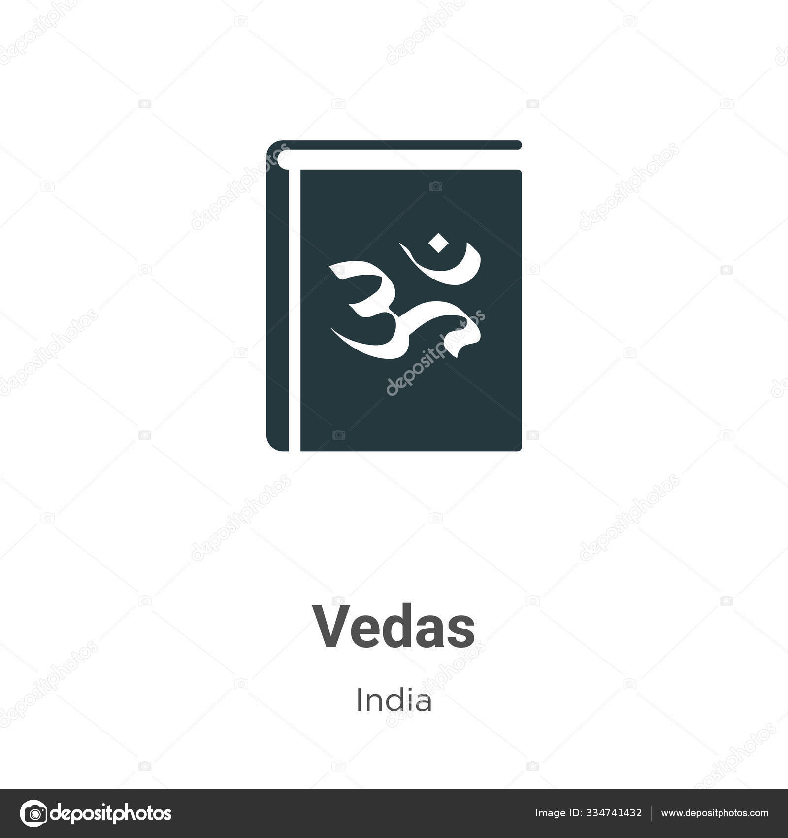 Vedas Vector Icon White Background Flat Vector Vedas Icon Symbol Stock Vector by ©Digital-Bazaar ...