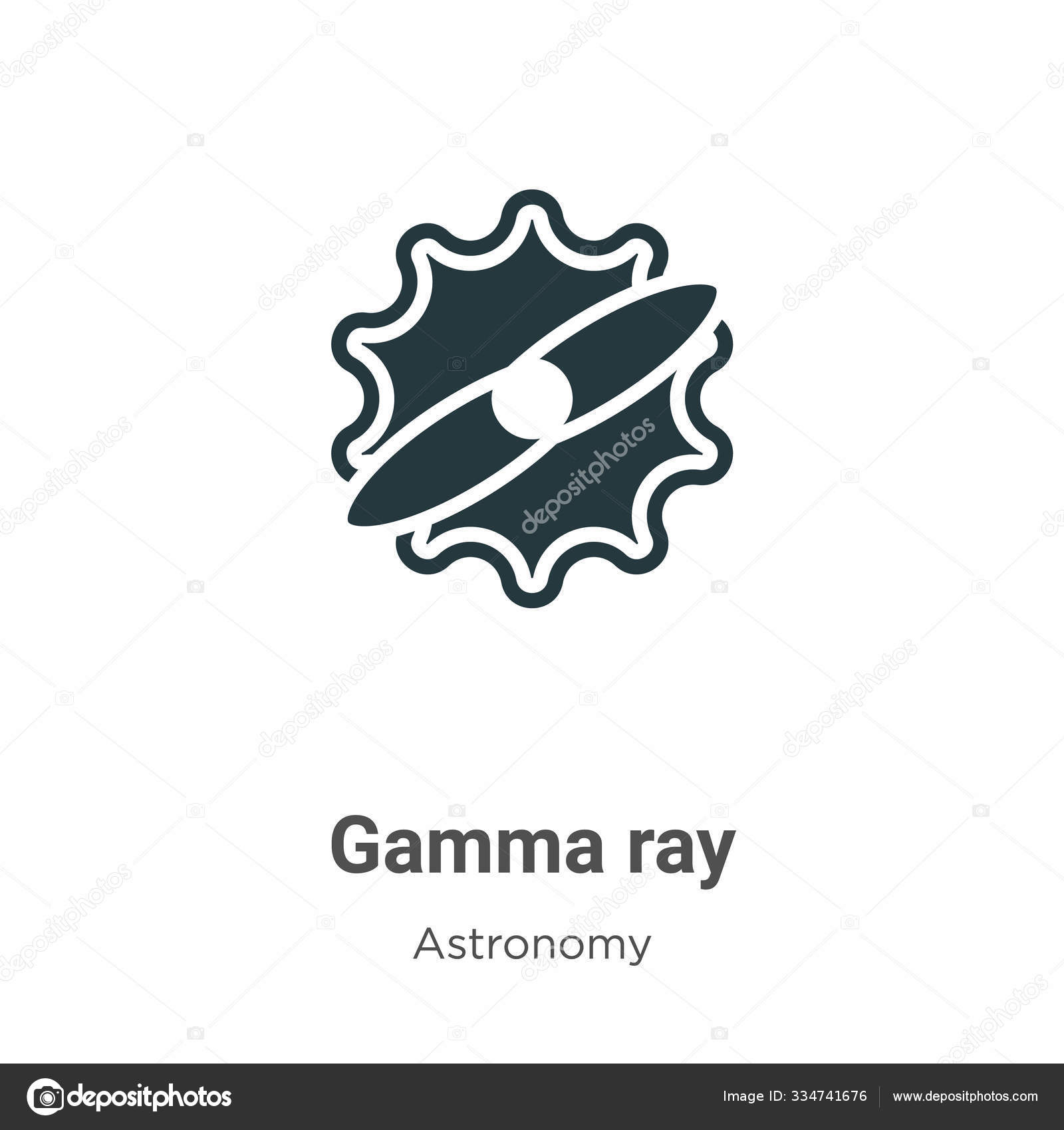 Gamma Ray Vector Icon White Background Flat Vector Gamma Ray Stock ...