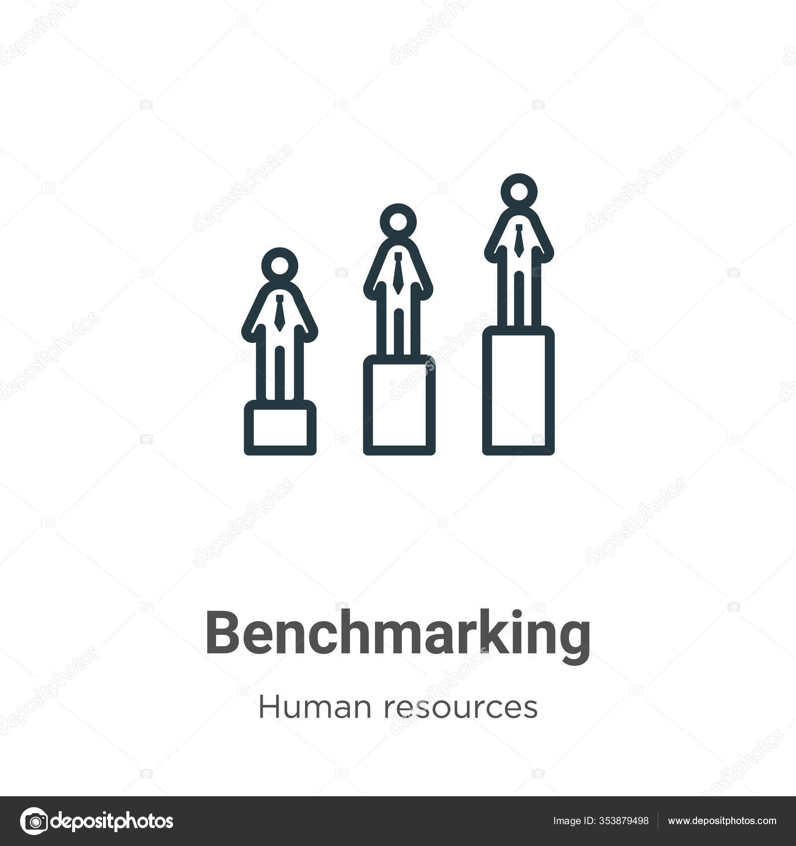 Benchmarking Outline Vector Icon Thin Line Black Benchmarking Icon Flat — Stock Vector © Digital ...
