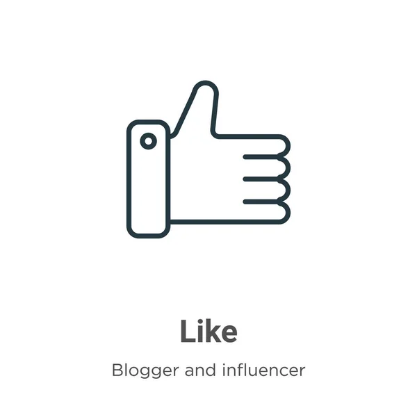 Like icon vector from talent management collection. Thin line like ...