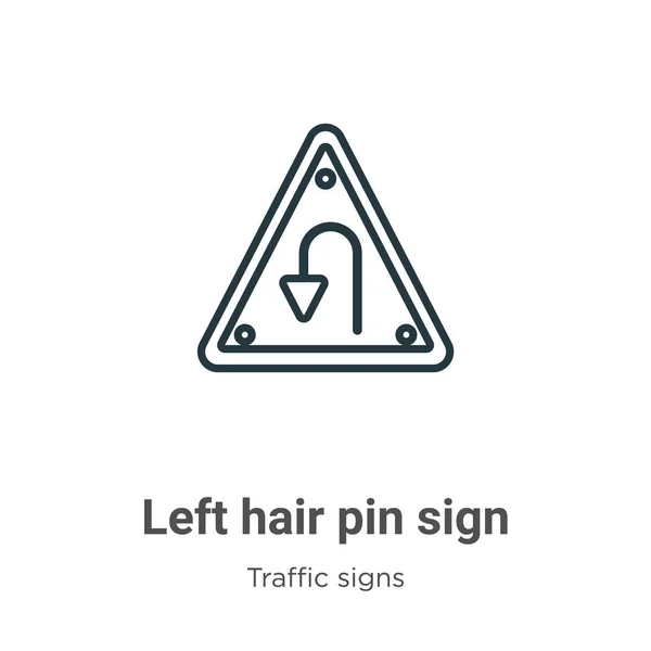 Left hair pin sign Vector Art Stock Images | Depositphotos