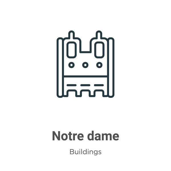 Notre Dame Logo Outline