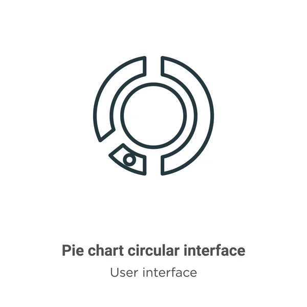 Pie Chart Circular Interface Vector Icon White Background Flat Vector Stock Vector Image by ...
