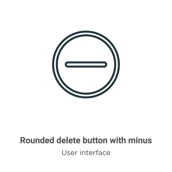Delete Button Outline Vector Icon Thin Line Black Delete Button Stock ...