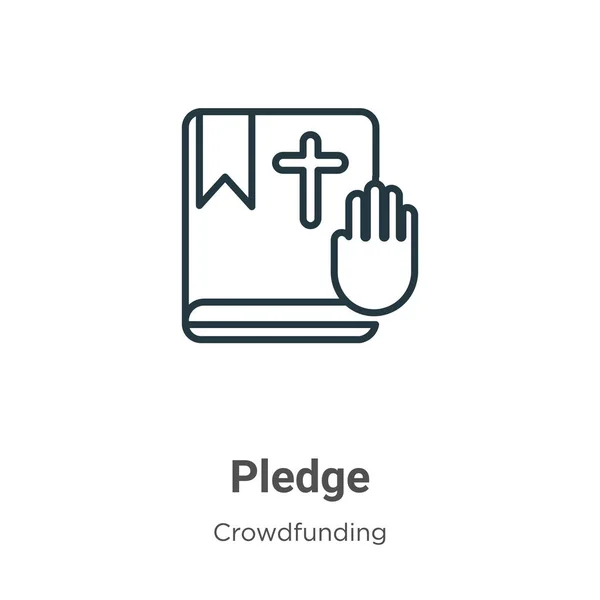 Pledge Vector Icon White Background Flat Vector Pledge Icon Symbol ...