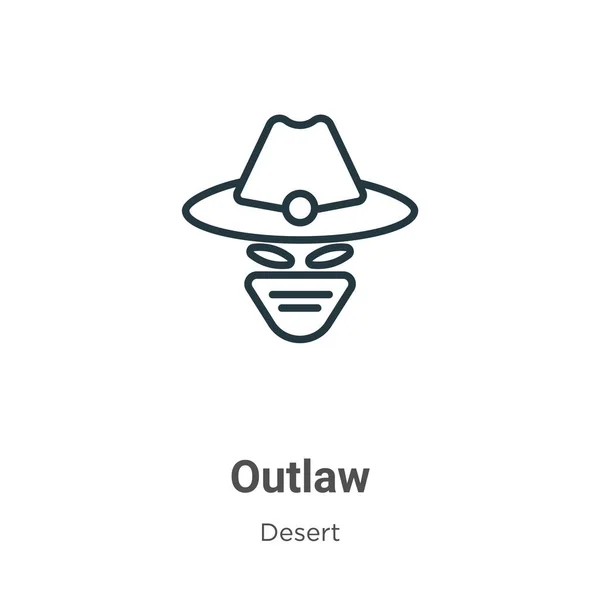Outlaw Vector Icon White Background Flat Vector Outlaw Icon Symbol ...