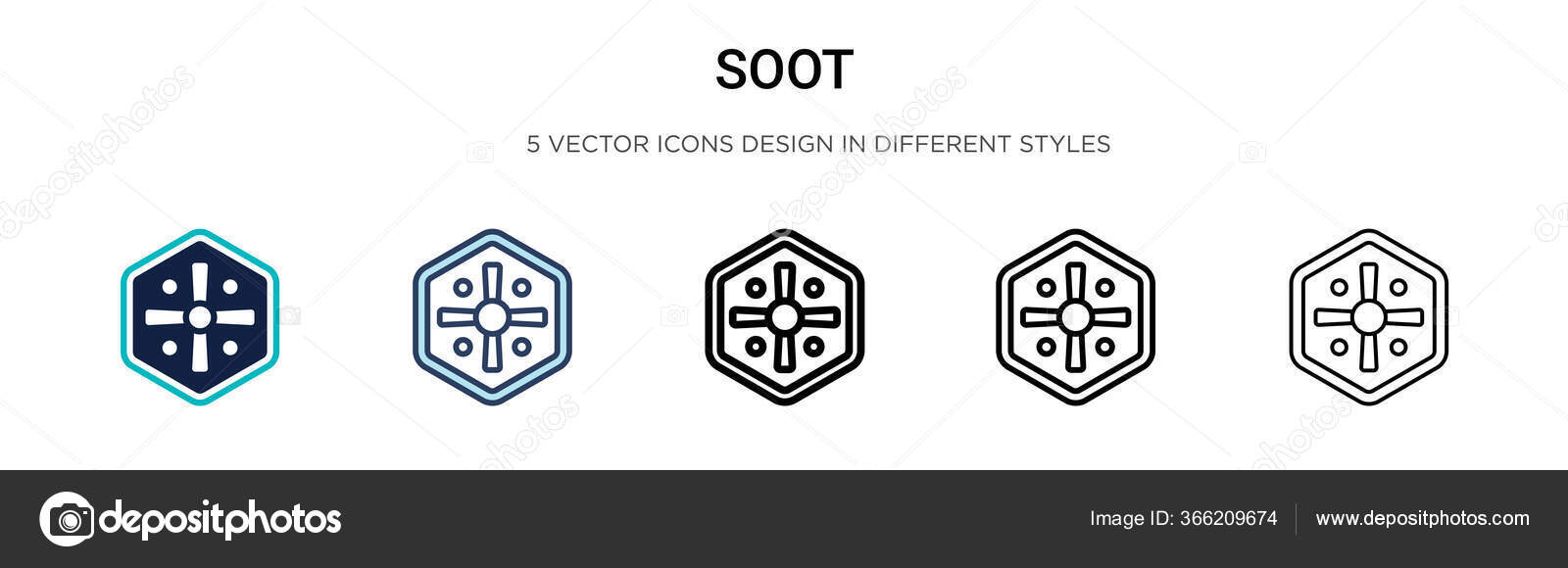 Soot Icon Filled Thin Line Outline Stroke Style Vector Illustration ...