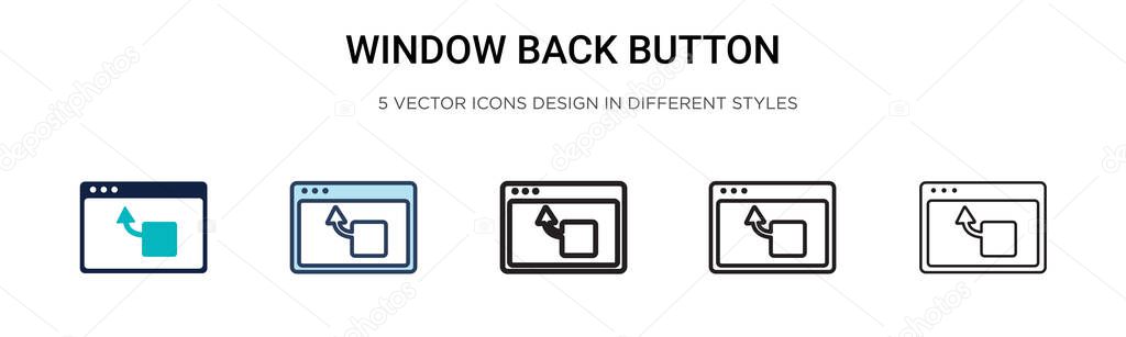 Window back button icon Vector Art Stock Images | Depositphotos