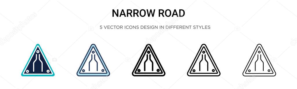 Narrow road icon Vector Art Stock Images | Depositphotos