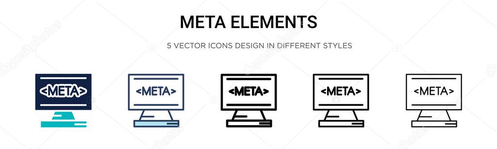 257 Meta elements Vector Images, Meta elements Illustrations ...