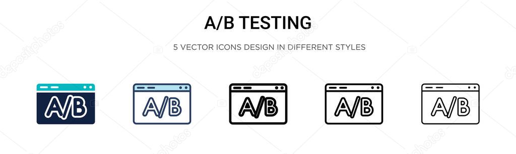A b testing icons black Vector Art Stock Images | Depositphotos