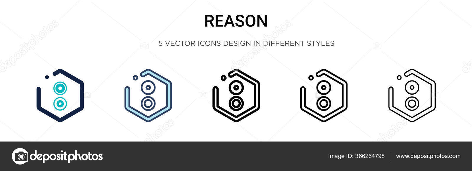 Reason Symbol Icon Filled Thin Line Outline Stroke Style Vector Stock ...