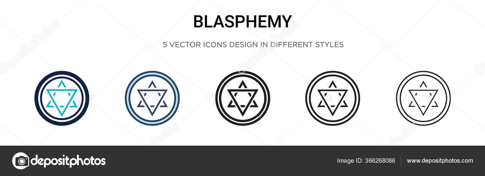 Blasphemy Icon Filled Thin Line Outline Stroke Style Vector ...