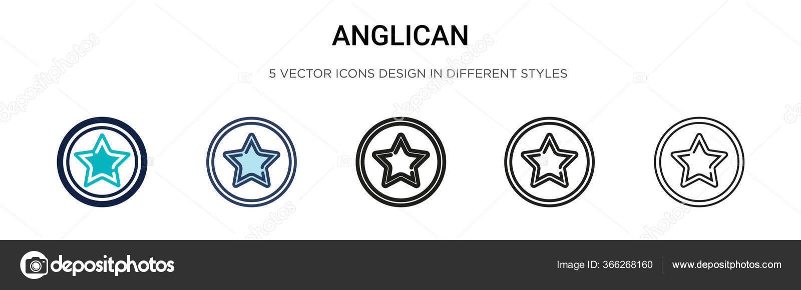 Anglican Icon Filled Thin Line Outline Stroke Style Vector Illustration Stock Vector Image by ...