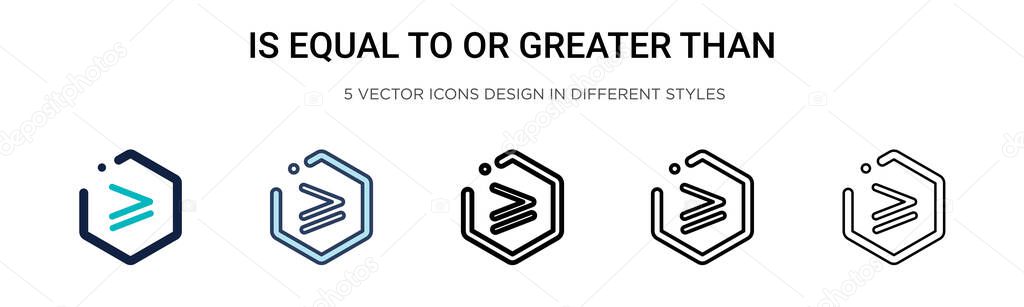 Is equal to or greater than symbol Vector Art Stock Images | Depositphotos