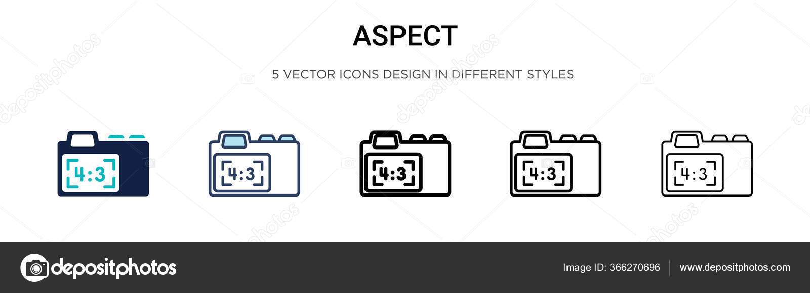 Aspect Icon Filled Thin Line Outline Stroke Style Vector Illustration Stock Vector Image by ...
