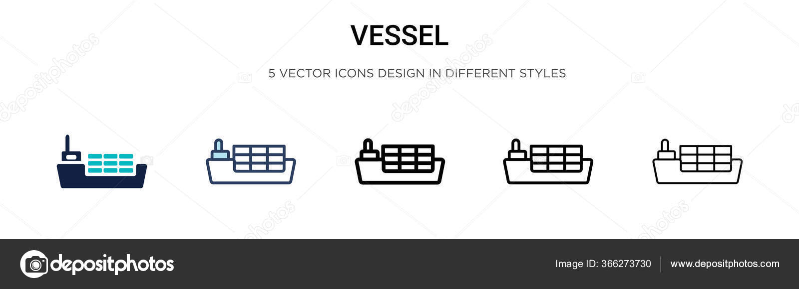 Vessel Icon Filled Thin Line Outline Stroke Style Vector Illustration Stock Vector Image by ...