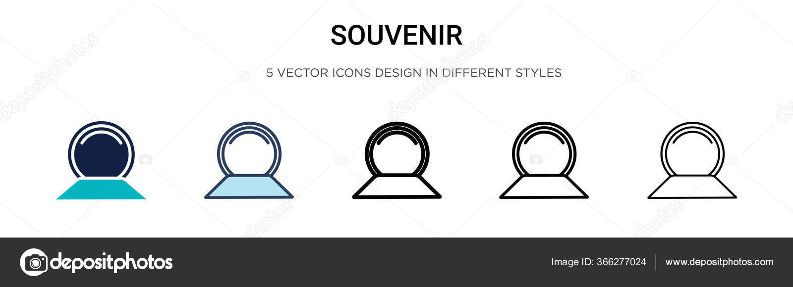 Souvenir Icon Filled Thin Line Outline Stroke Style Vector Illustration ...