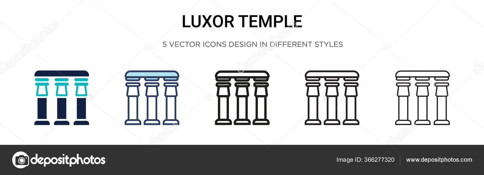 Luxor Temple Icon Filled Thin Line Outline Stroke Style Vector Stock ... Luxor Temple Icon Filled Thin Line Outline Stroke Style Vector Stock ...