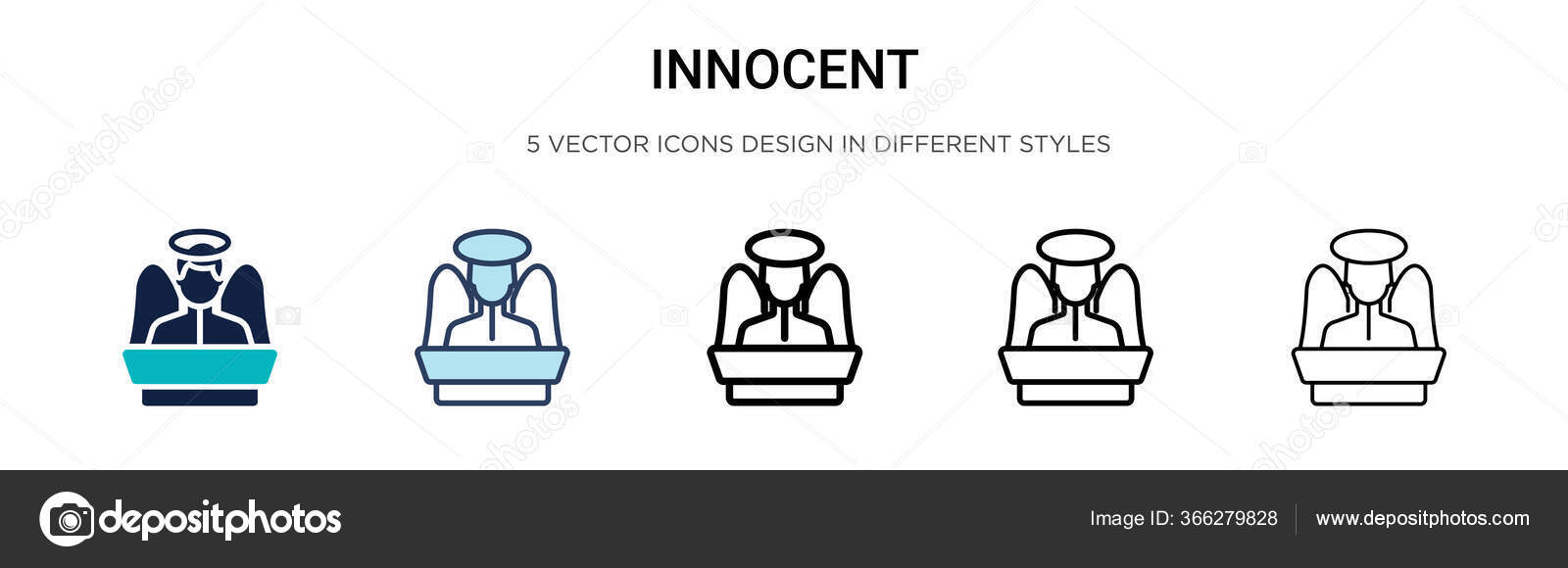 Innocent Icon Filled Thin Line Outline Stroke Style Vector Illustration ...