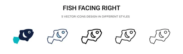 Right icon facing the fish Vector Art Stock Images | Depositphotos