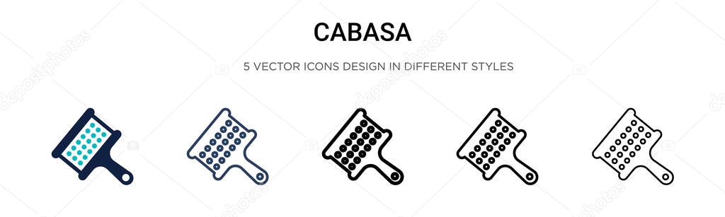 Icono Cabasa en línea llena, delgada, contorno y estilo de trazo ...