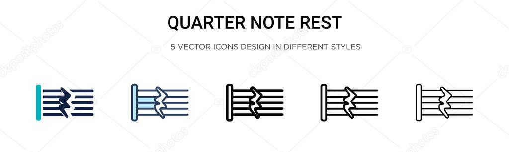 Quarter rest icon Vector Art Stock Images | Depositphotos