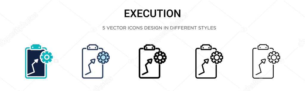 Execution line icons Vector Art Stock Images | Depositphotos