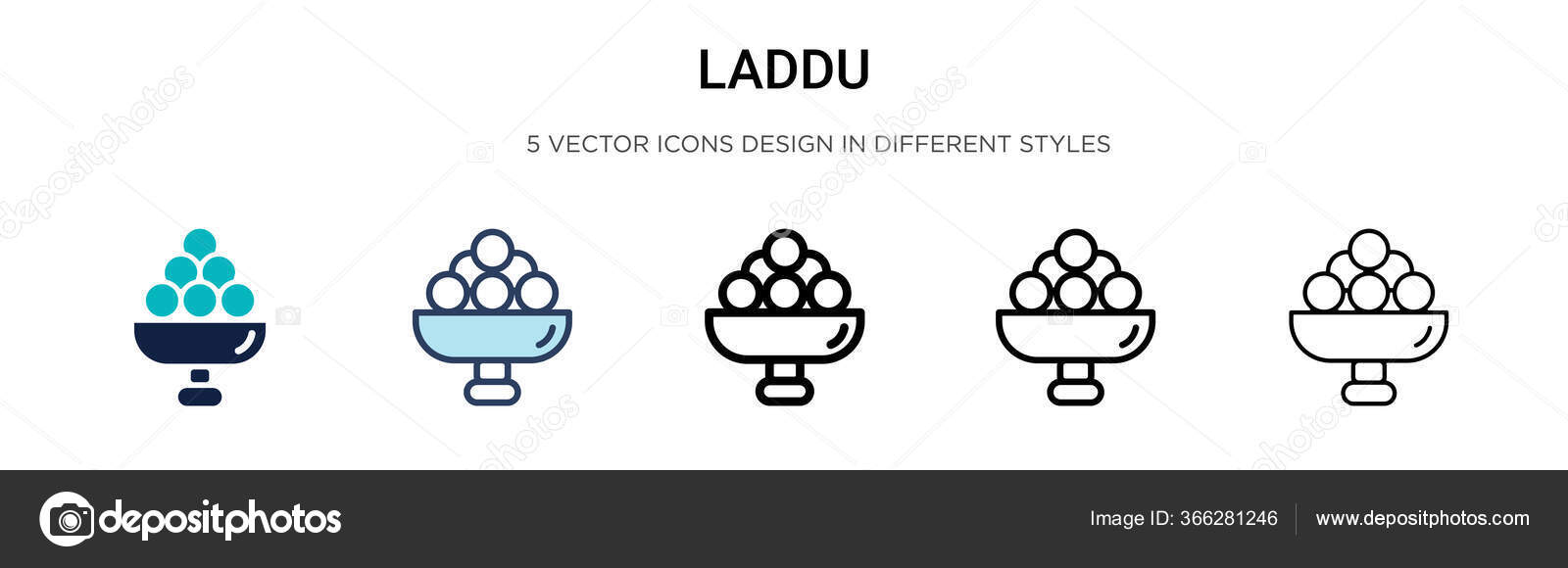 Laddu Icon Filled Thin Line Outline Stroke Style Vector Illustration Stock Vector Image by ...