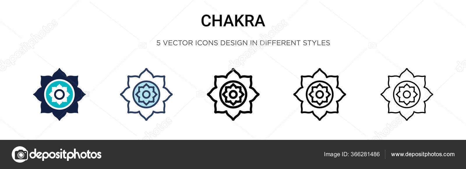Chakra Icon Filled Thin Line Outline Stroke Style Vector Illustration Stock Vector Image by ...