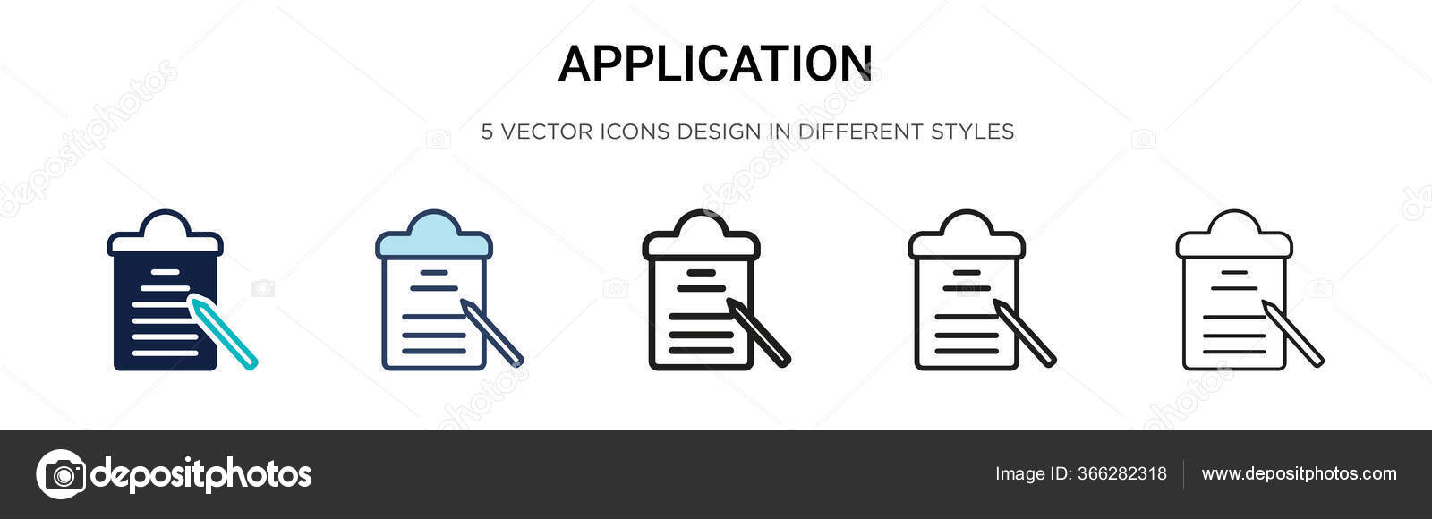 Application Icon Filled Thin Line Outline Stroke Style Vector ...