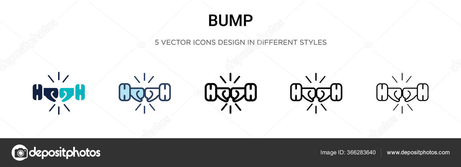 Bump Icon Filled Thin Line Outline Stroke Style Vector Illustration ...