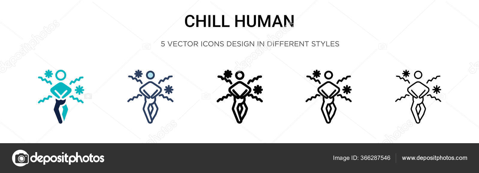 Chill Human Icon Filled Thin Line Outline Stroke Style Vector Stock ...