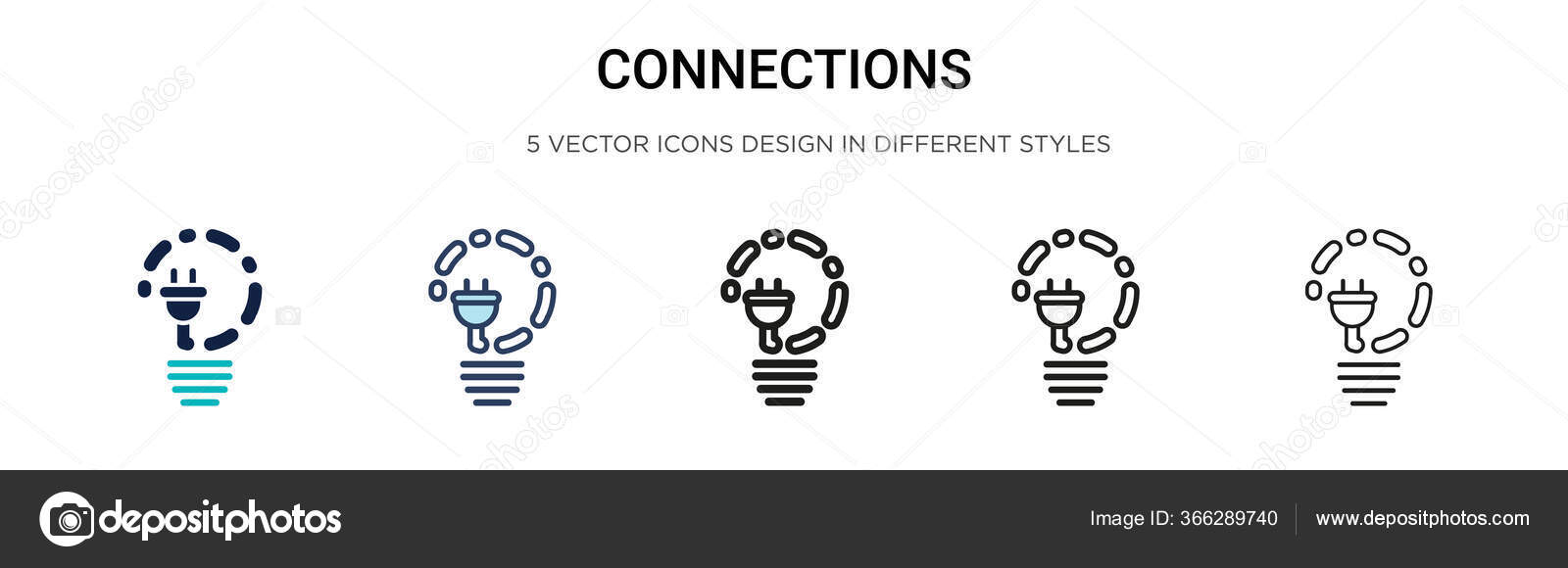 Connections Icon Filled Thin Line Outline Stroke Style Vector ...